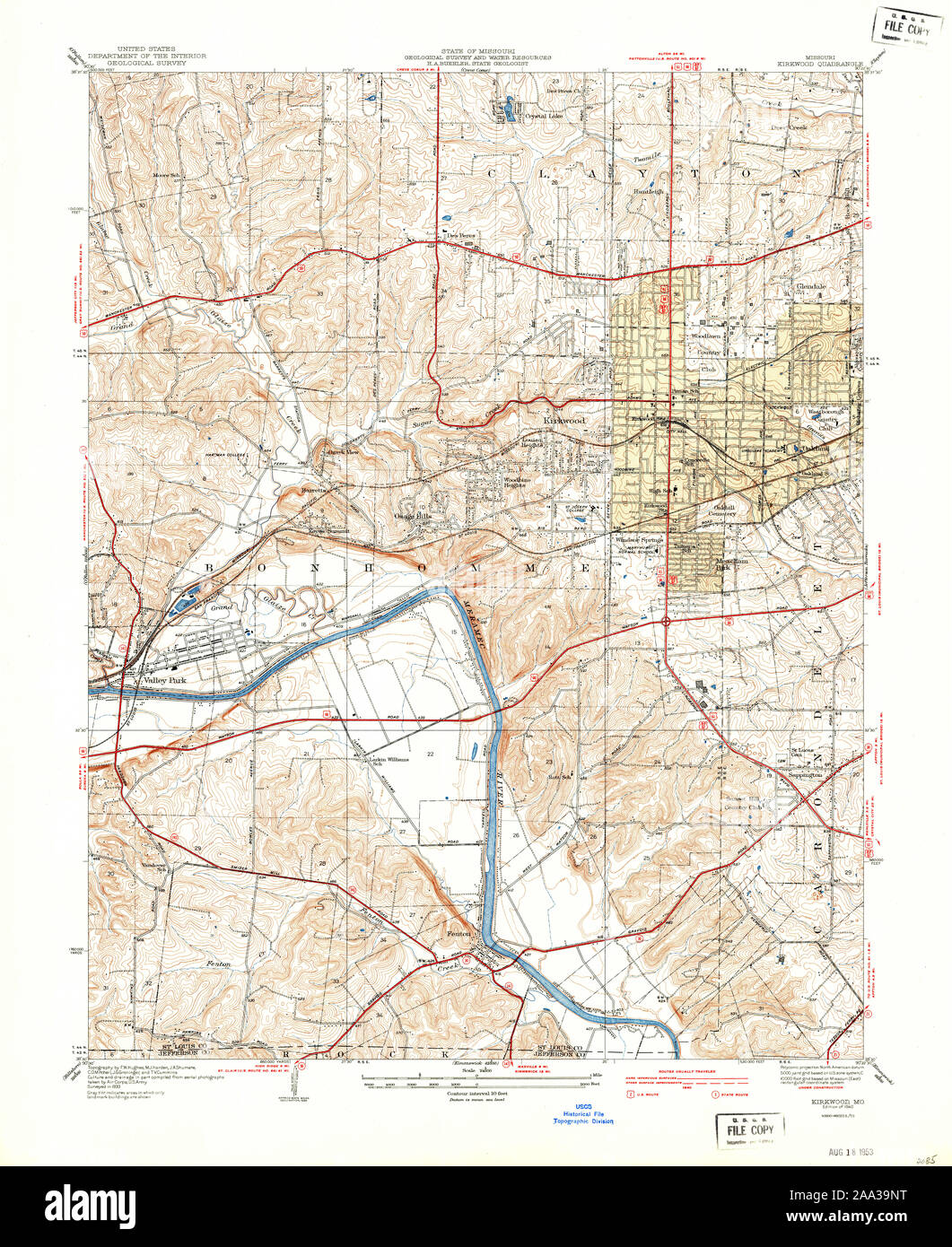 Map of kirkwood missouri hi-res stock photography and images - Alamy