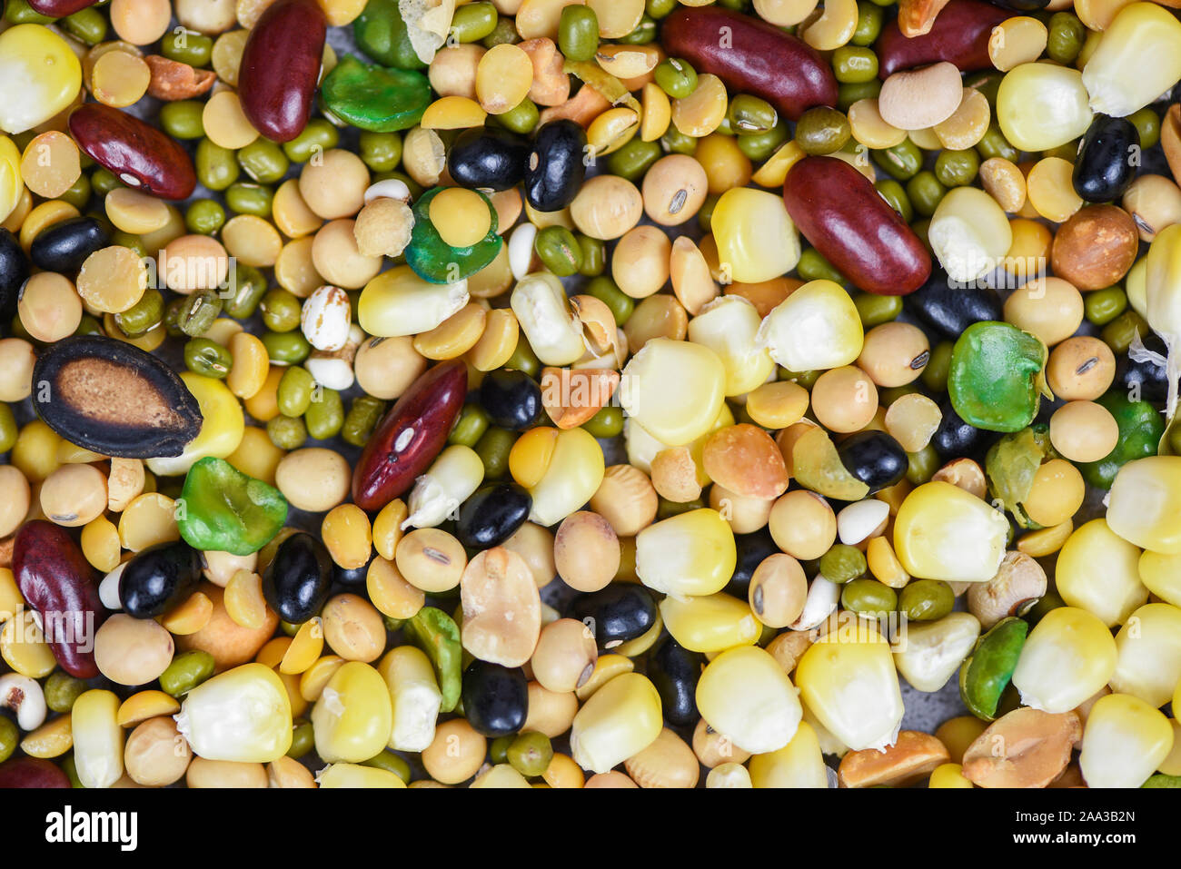 Collage various mix beans peas agriculture of natural healthy food for ...