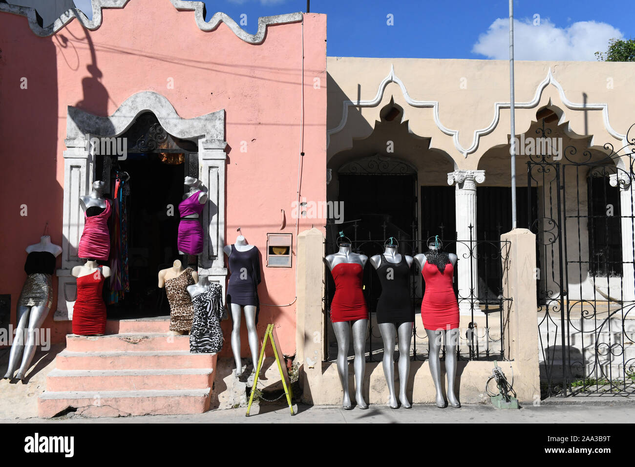 Shop selling women clothes, Merida, Mexico Stock Photo - Alamy
