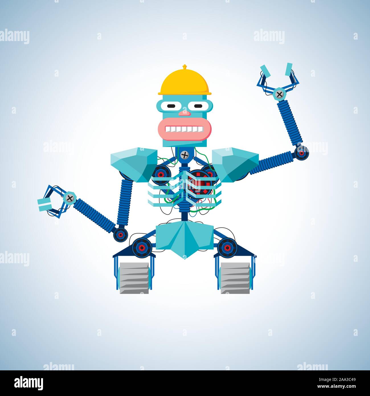 Cute robot cyborg hi Stock Vector Images - Alamy