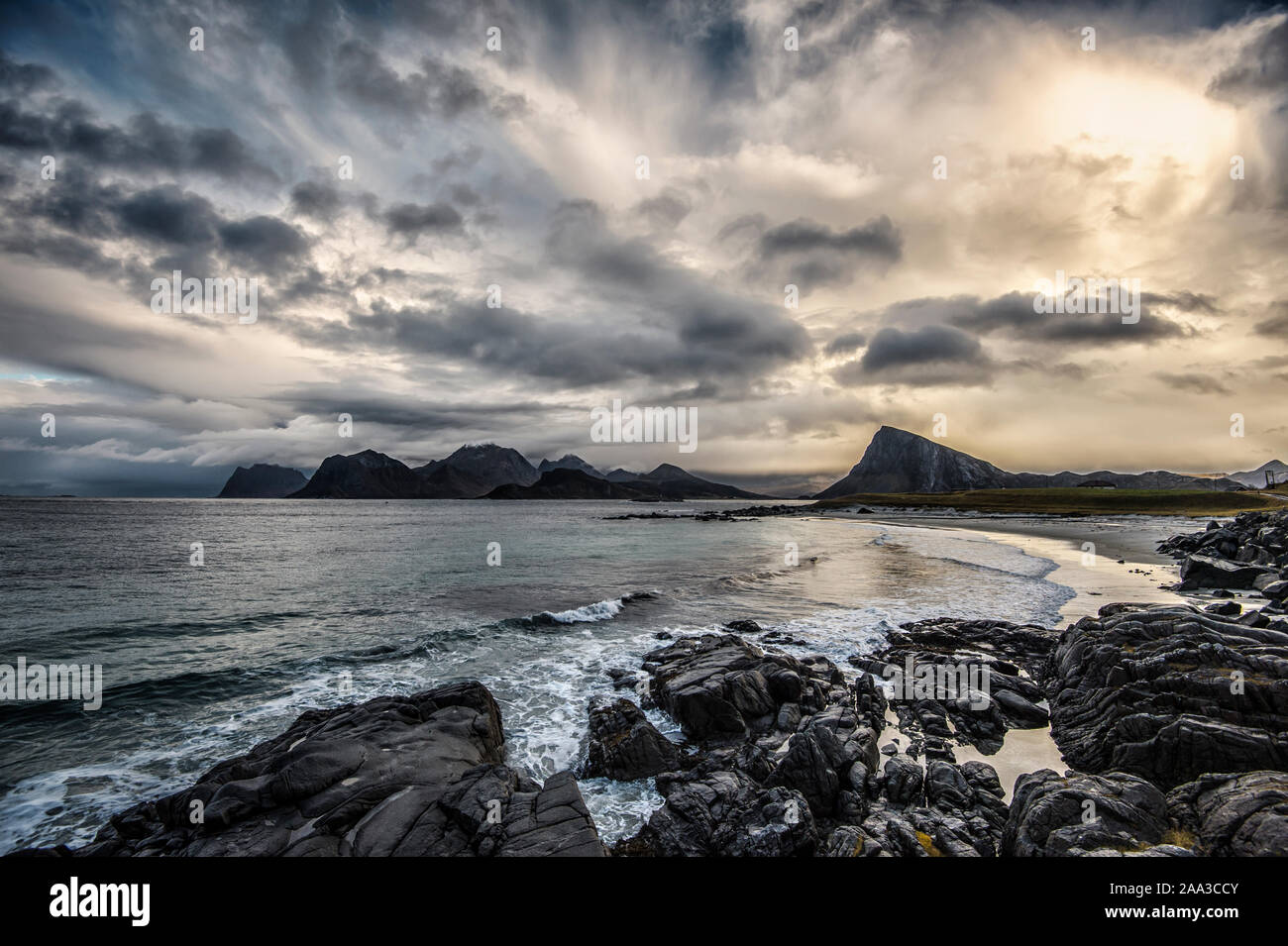 Coastal landscape, Lofoten, Nordland, Norway Stock Photo - Alamy