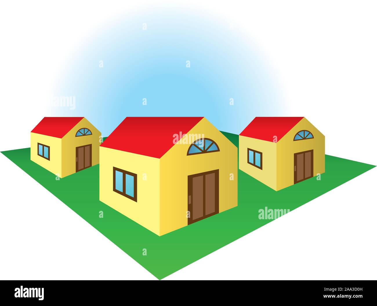 Houses yard Cut Out Stock Images & Pictures - Alamy