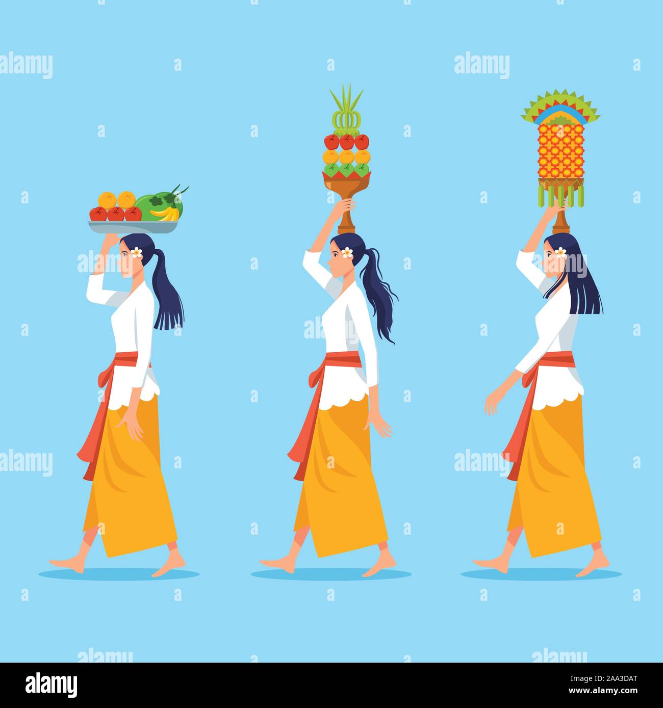 Balinese rite Stock Vector Images - Alamy