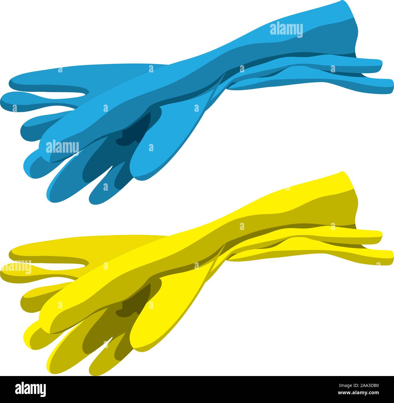 Blue gloves cleaner Stock Vector Images - Alamy