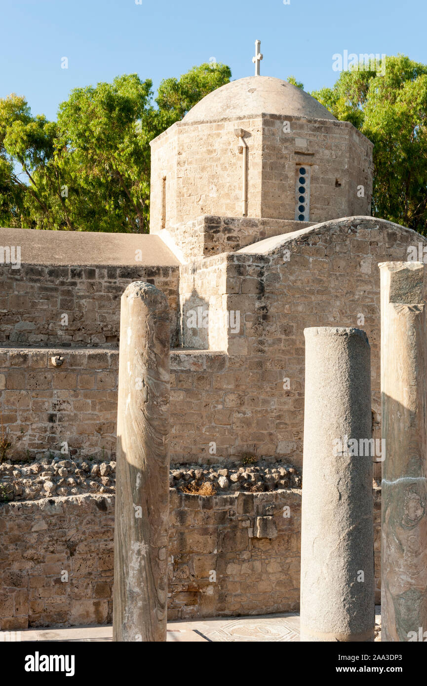 Basilica of Chrysopolitissa and agia Kyriaki paphos Cyprus Stock Photo ...