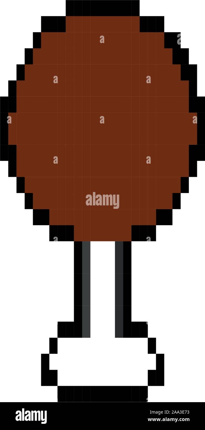 chicken thigh 8 bits pixelated style icon Stock Vector Image & Art - Alamy