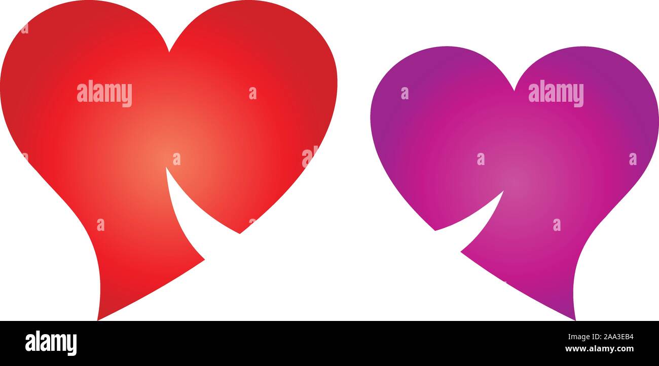 Two persons, heart, couple, family, team, logo Stock Vector Image & Art ...