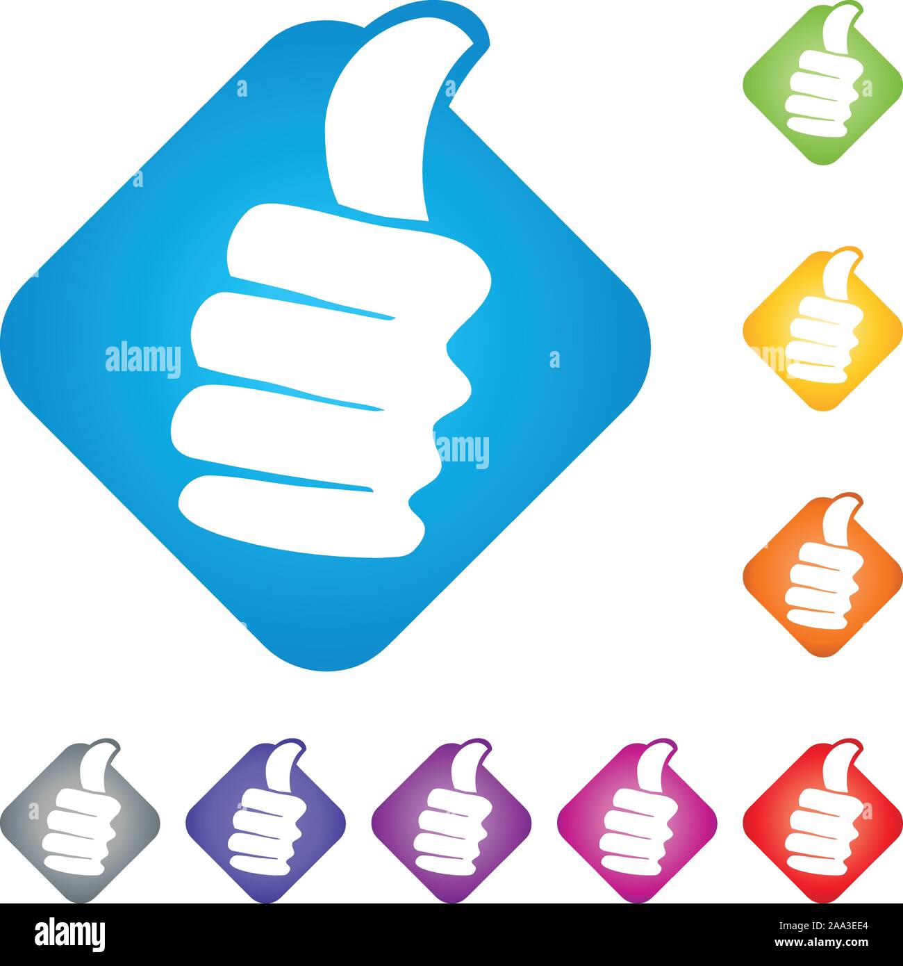 Hand gestures thumbs up Stock Vector Images - Alamy