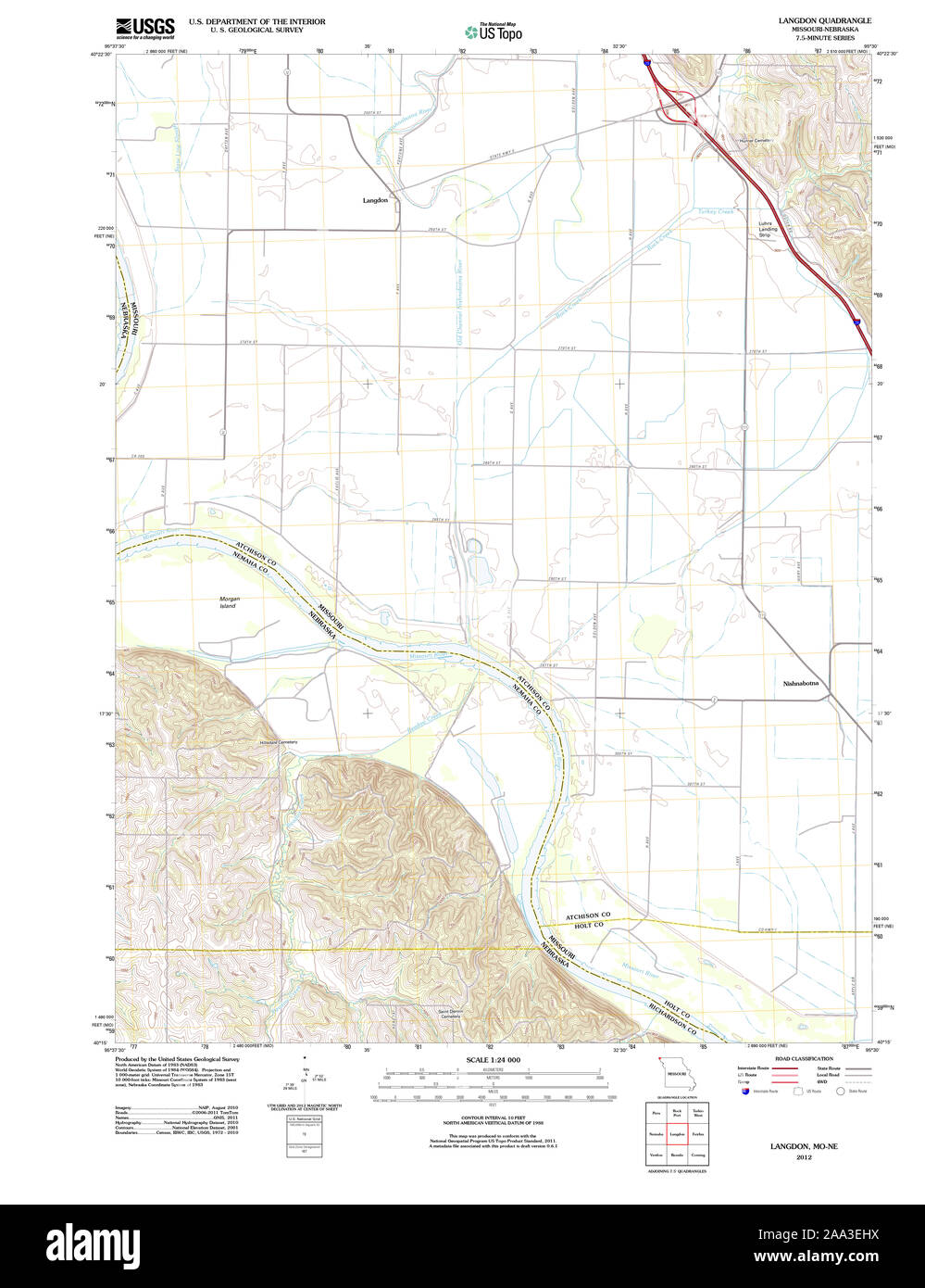 Map of langdon hi-res stock photography and images - Alamy