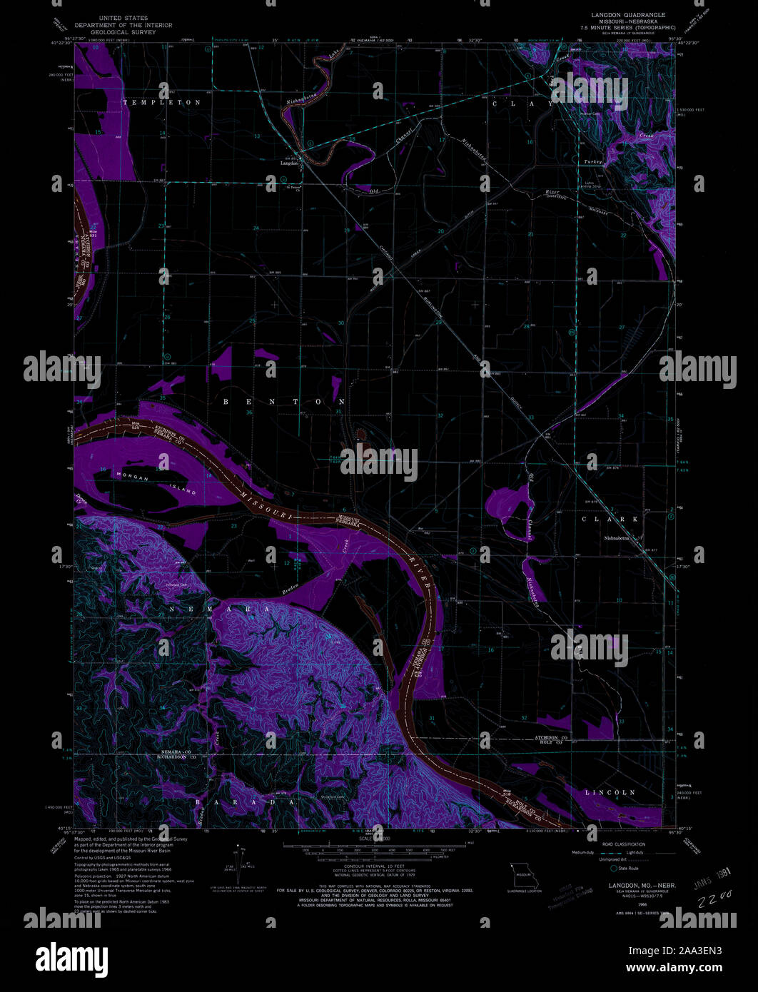 Langdon map hi-res stock photography and images - Alamy