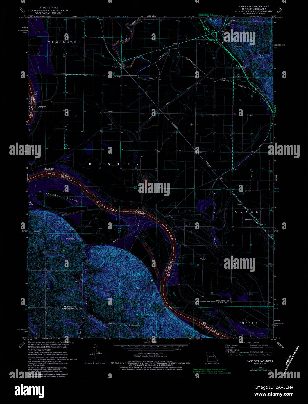 Langdon map hi-res stock photography and images - Alamy