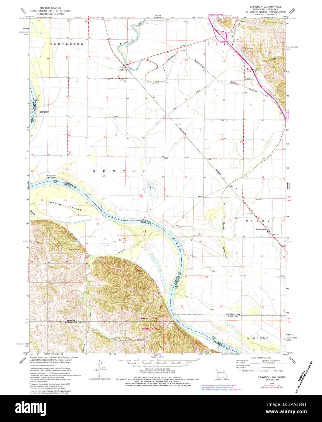 Map of langdon hi-res stock photography and images - Alamy