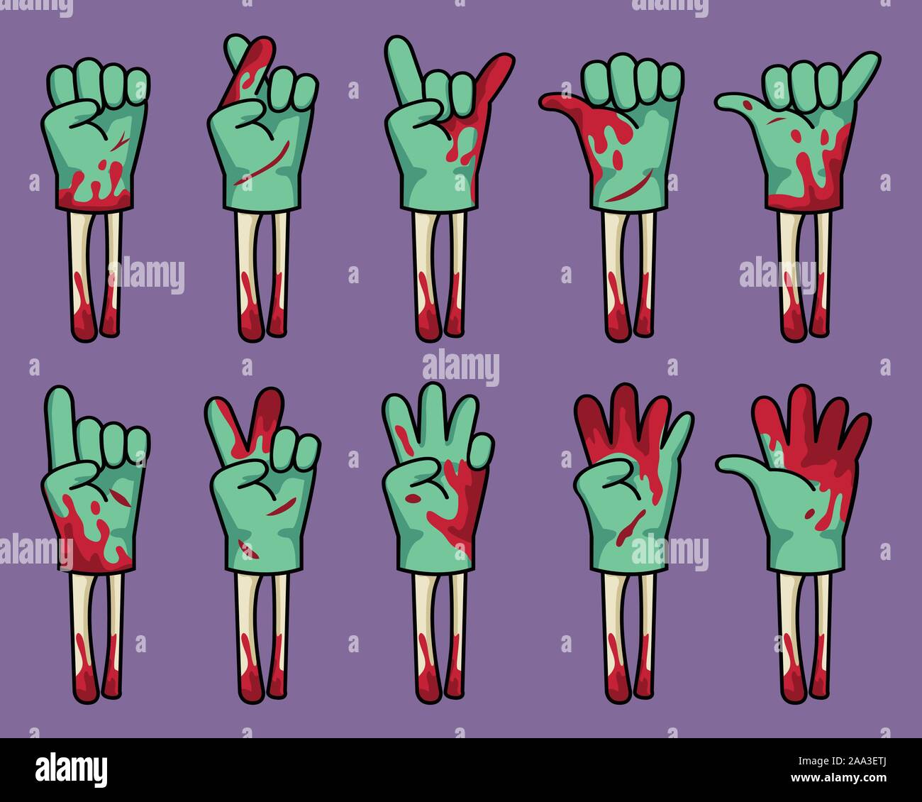 Dead man cartoon gesture vector illustration set Stock Vector Image ...