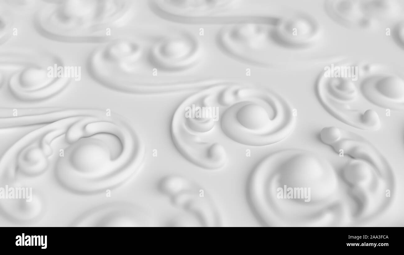 Decoration element, wall concept stucco, interior architecture pattern ...