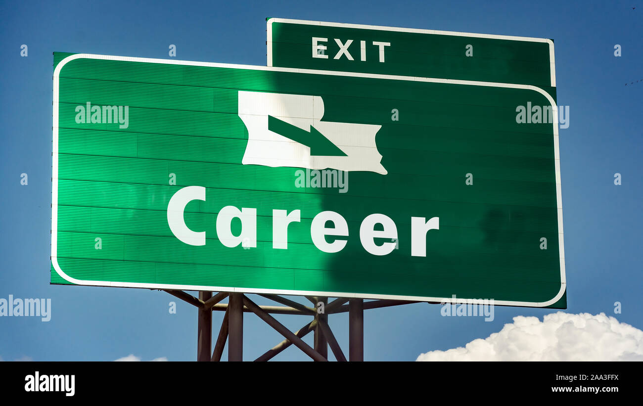 Street Sign the Direction Way to Career Stock Photo - Alamy