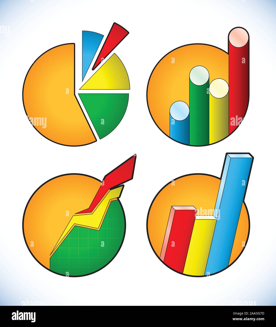 Set of business diagram icons Stock Vector Image & Art - Alamy