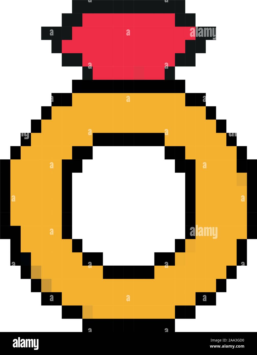 ring and diamond 8 bits pixelated style icon Stock Vector Image & Art ...