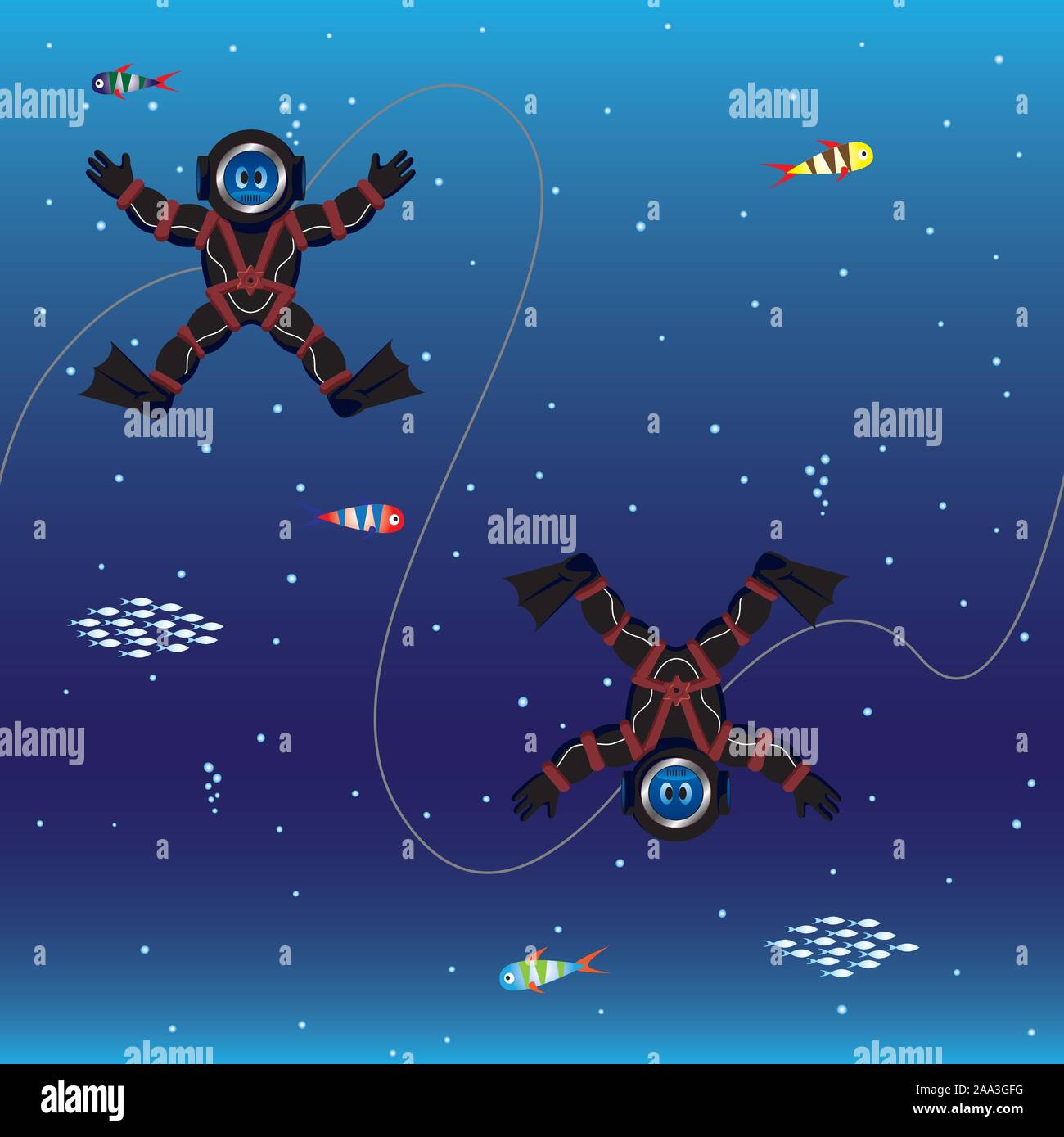 Divers seamless pattern Stock Vector Image & Art - Alamy