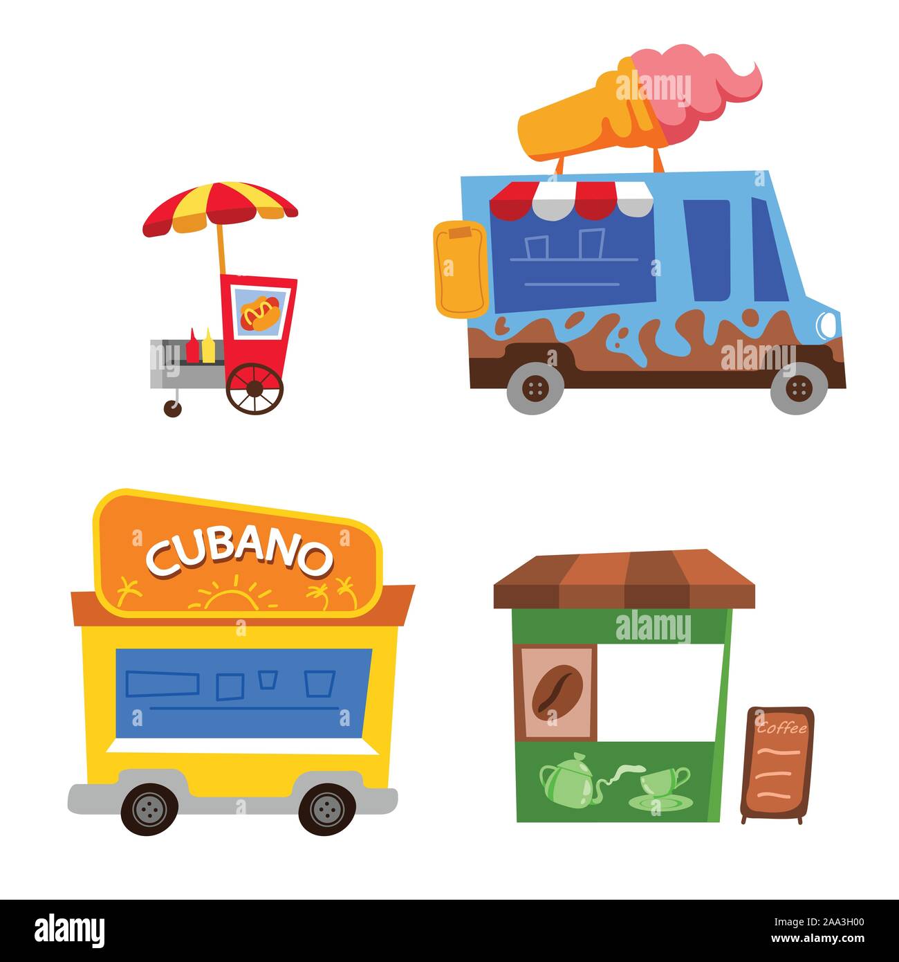Hawker Stall Clipart Sun