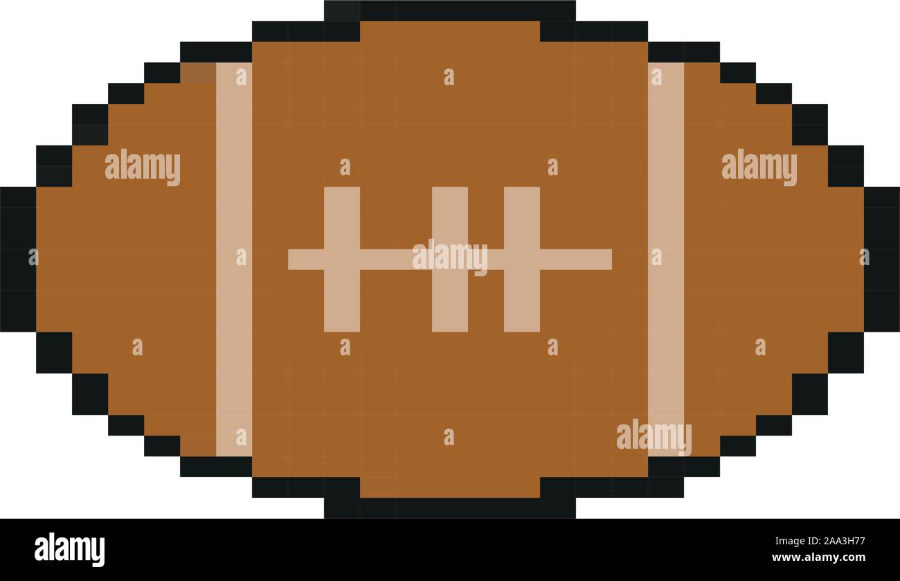 american football balloon 8 bits pixelated style icon Stock Vector ...