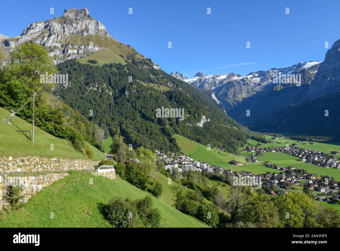 Mountain landscape of Engelberg on the Swiss alps Stock Photo - Alamy