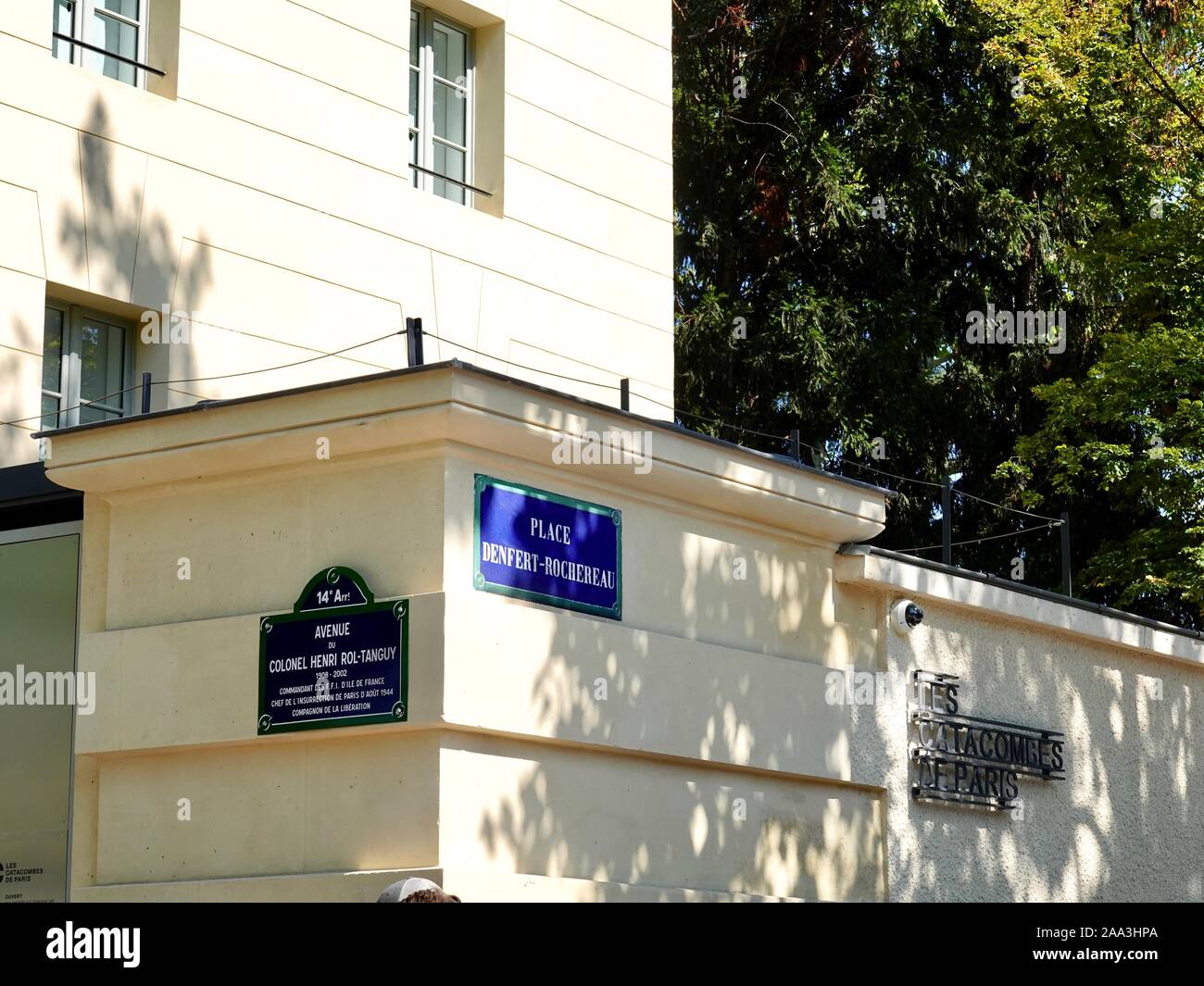 Entrance to the Catacombes at Place Denfert-Rochereau, Paris, France ...