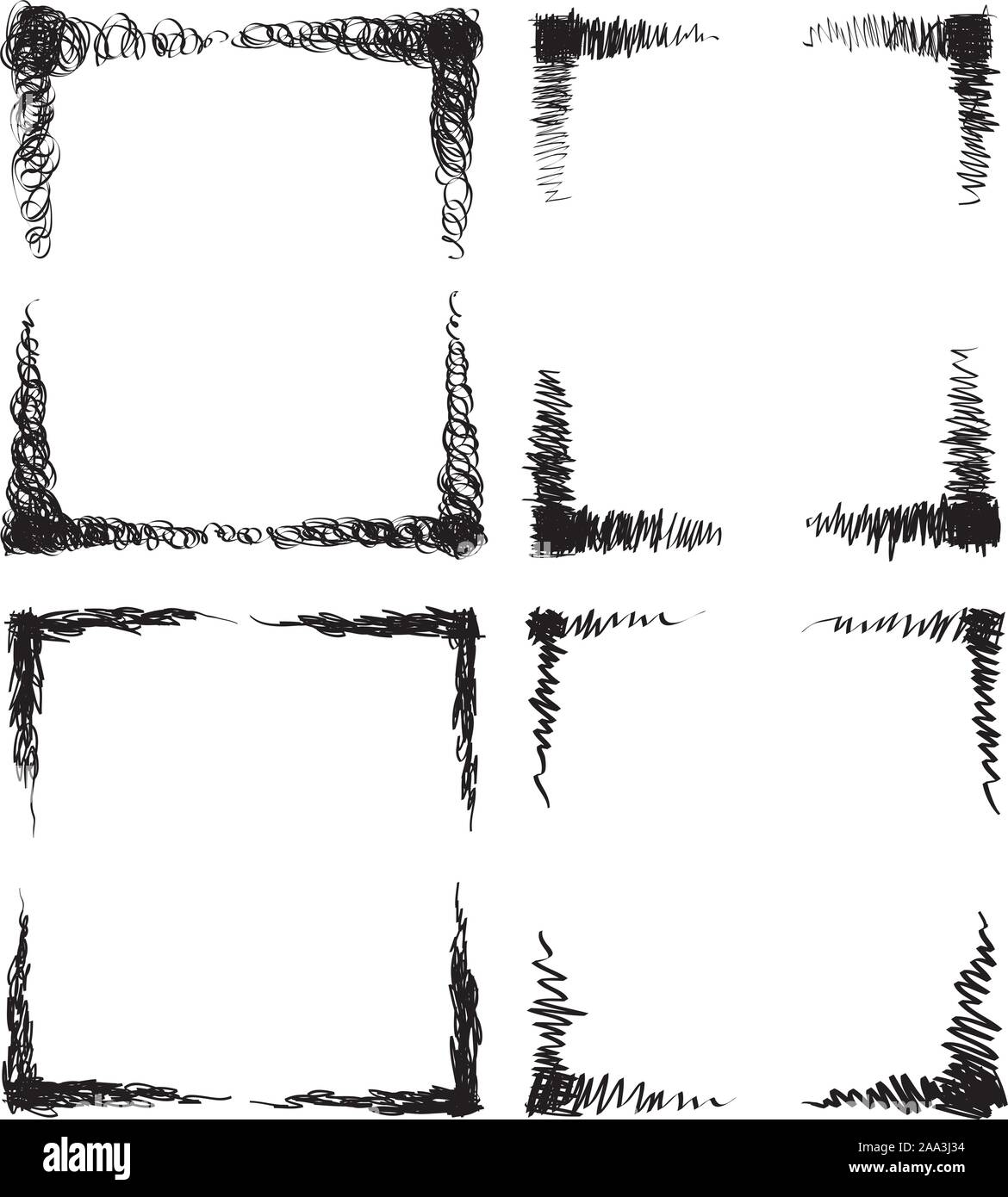 Frame border handwriting Black and White Stock Photos & Images - Alamy