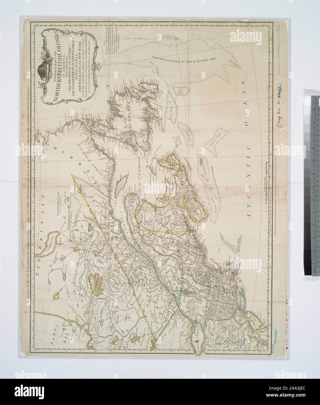 American colonies map nova scotia hi-res stock photography and images ...