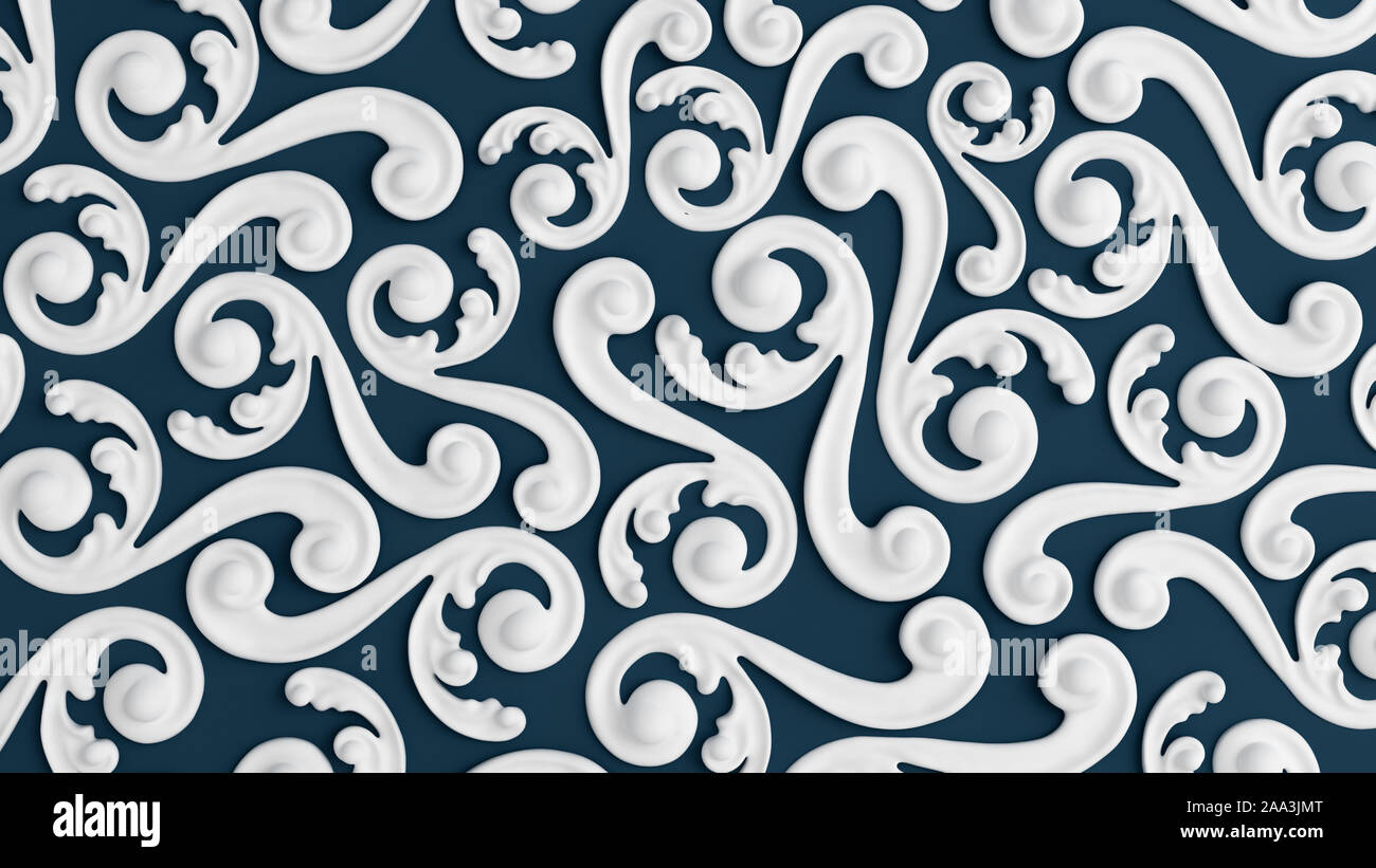 Decoration element, wall concept stucco, interior architecture pattern ...