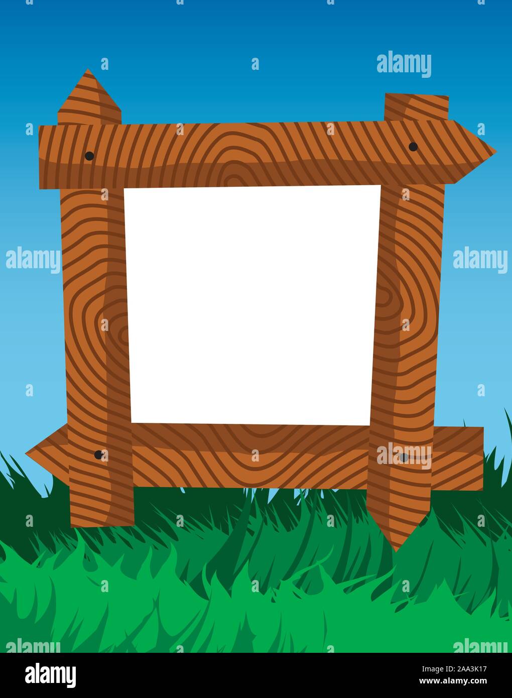 Frame made of fence logs Stock Vector Image & Art - Alamy