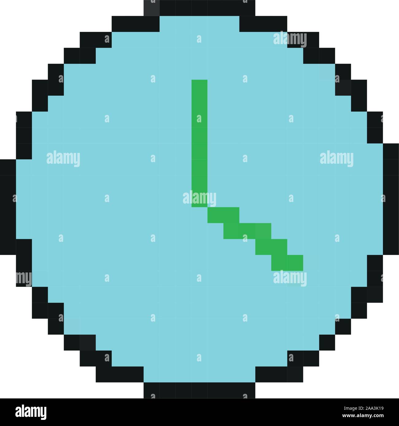 time clock 8 bits pixelated style icon Stock Vector Image & Art - Alamy
