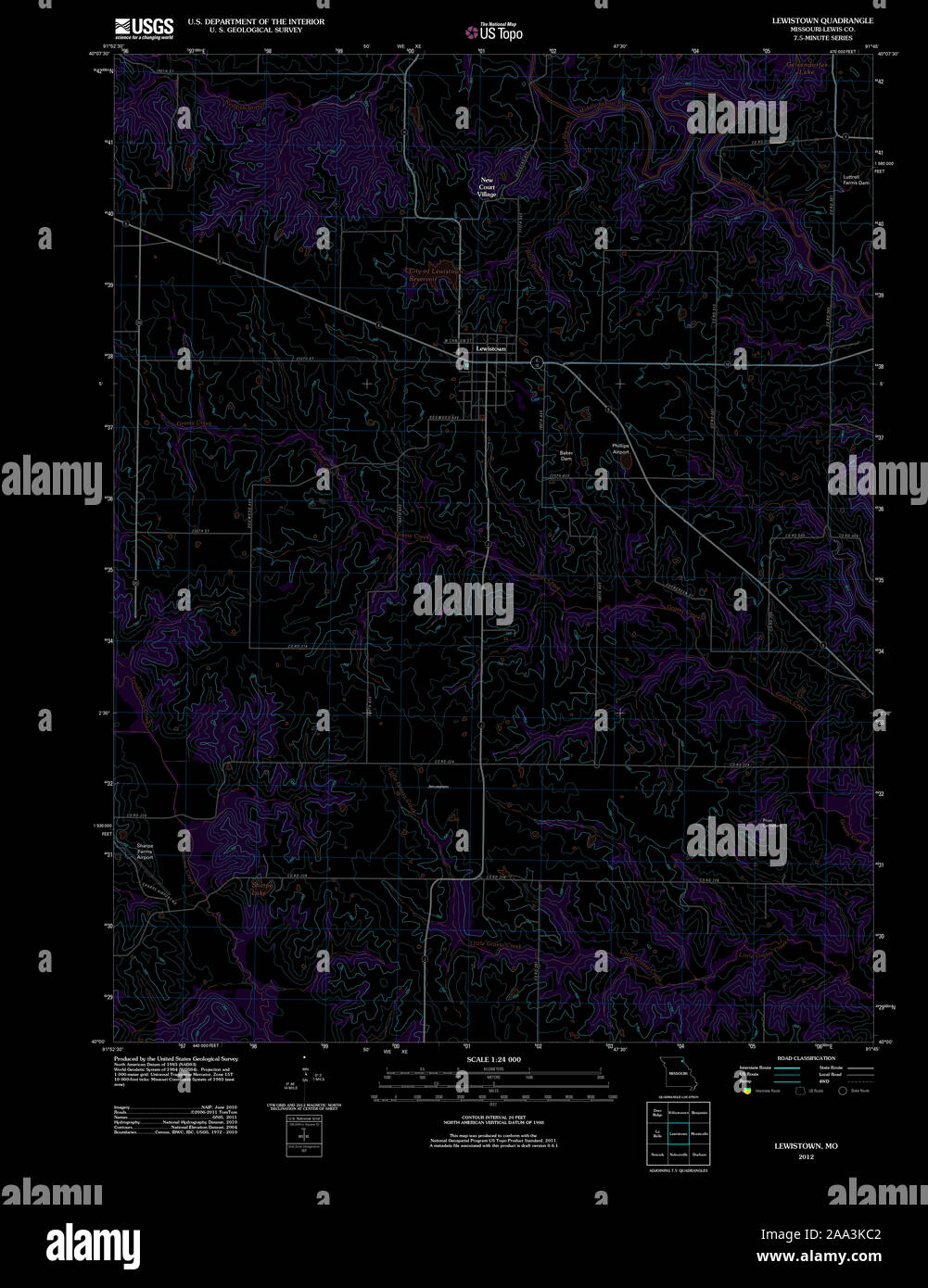 Map of lewistown missouri hi-res stock photography and images - Alamy