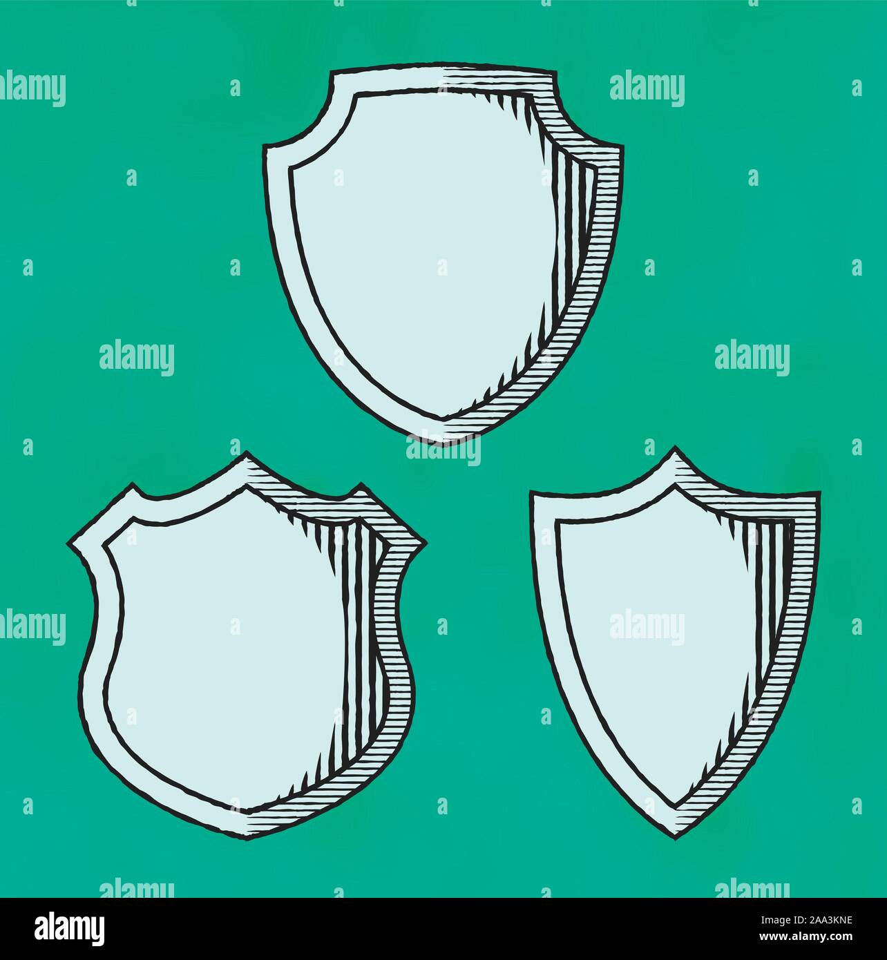 Set of woodcut shields Stock Vector Image & Art - Alamy