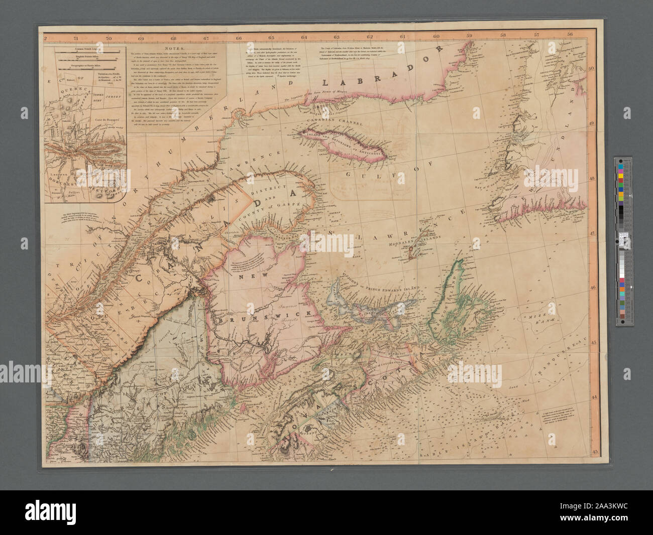 Relief shown by hachures and depths shown by soundings. Map borders ...