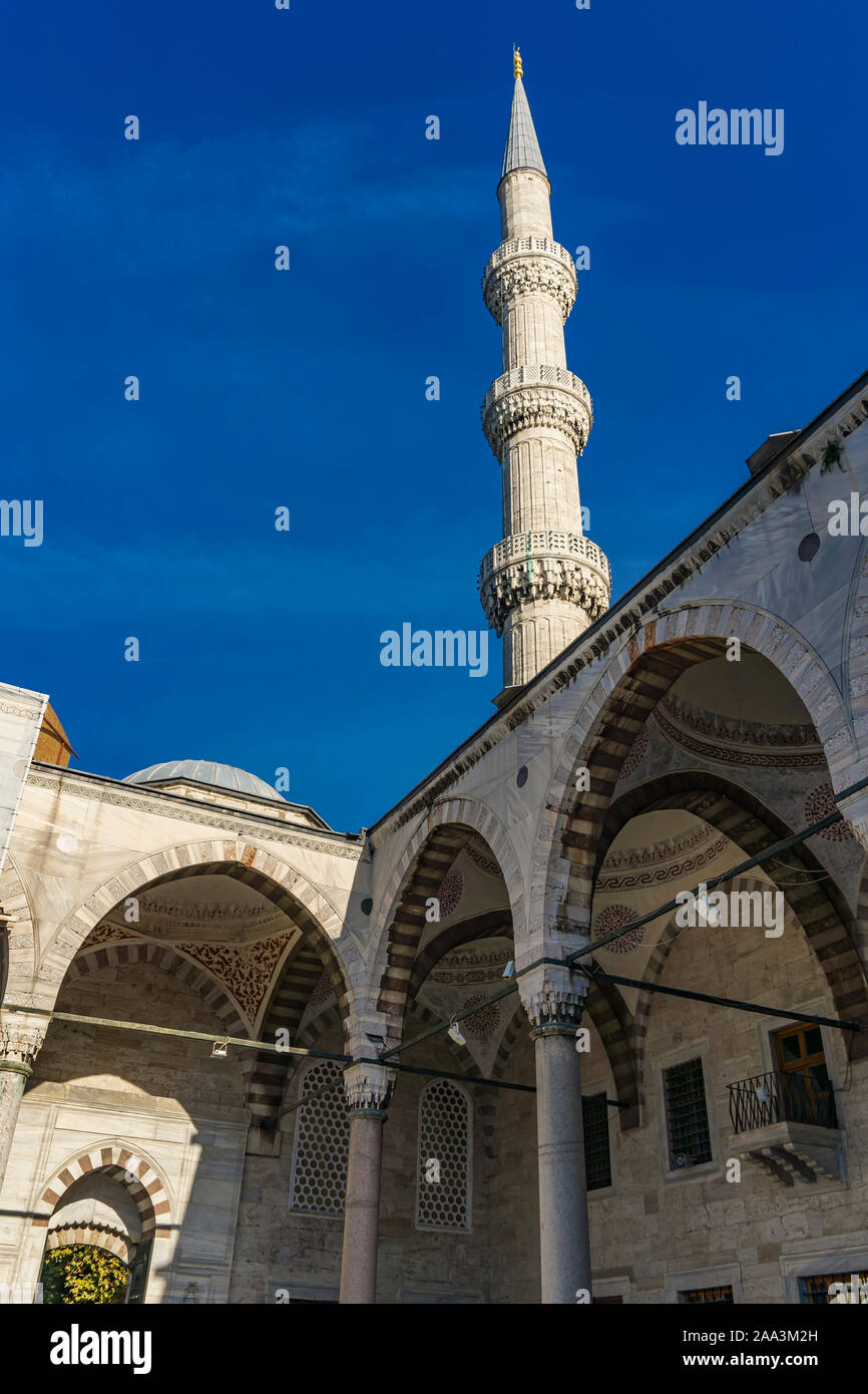 Detail from Suleymaniye mosque courtyard in Istanbul, Turkey Stock ...