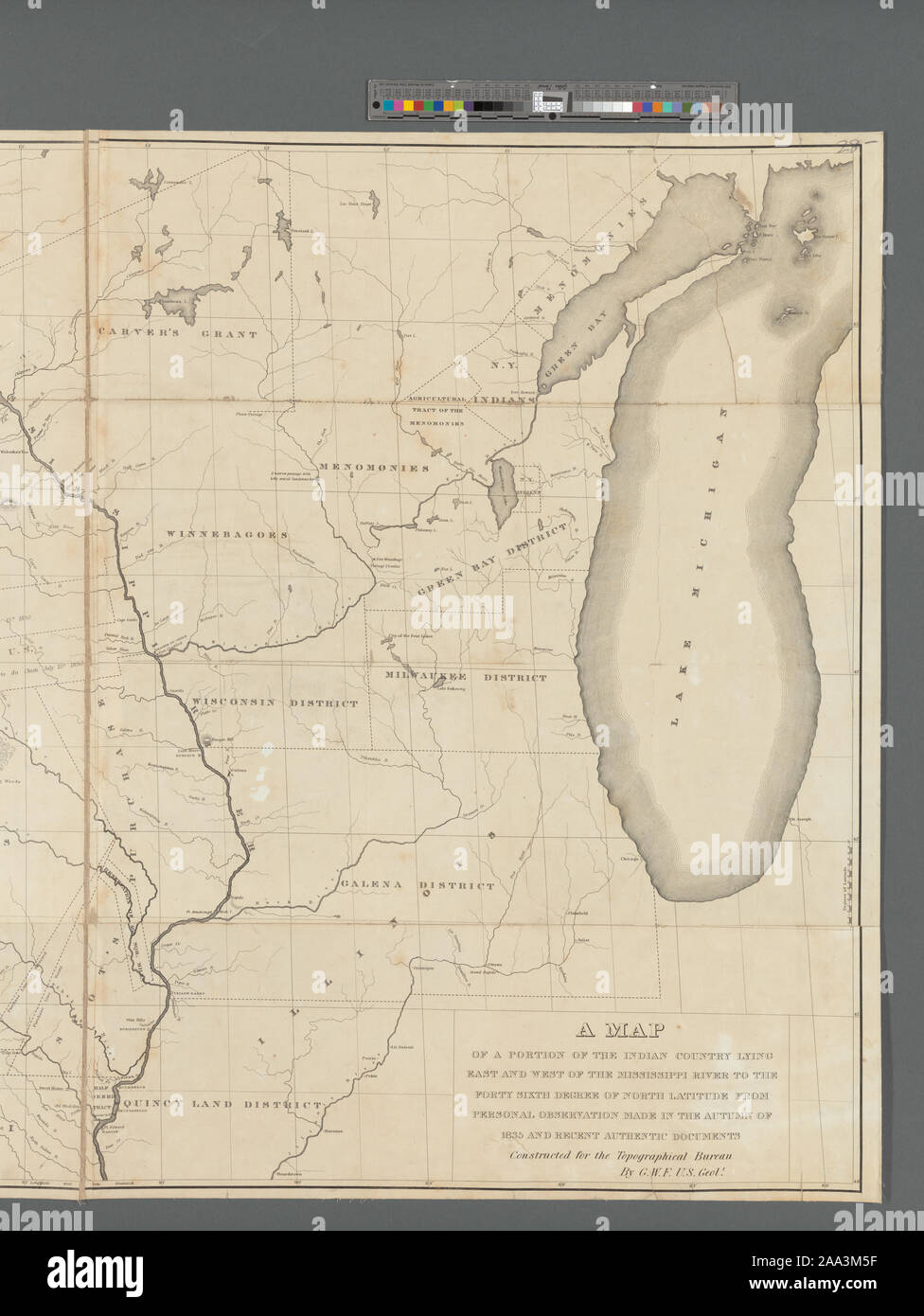 Relief shown by hachures. Shows district, grant and cession boundaries ...