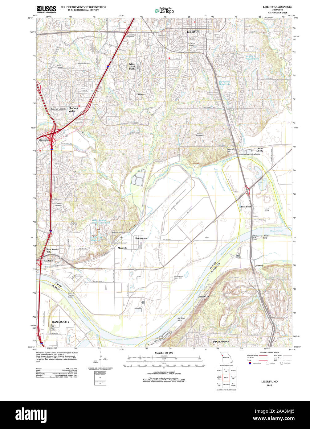 Map of liberty missouri hi-res stock photography and images - Alamy