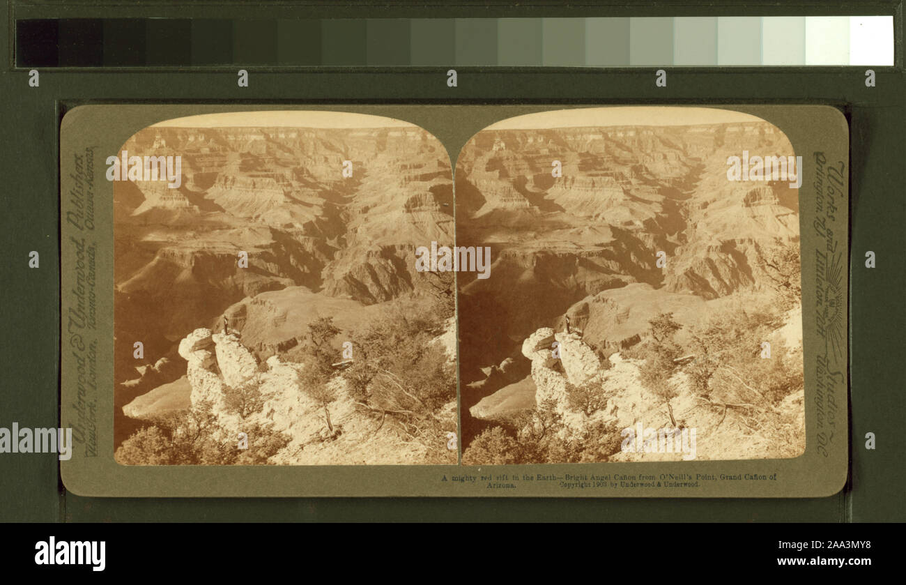 A mighty red rift in the earth - Bright Angel Canon from O'Neil's Point ...