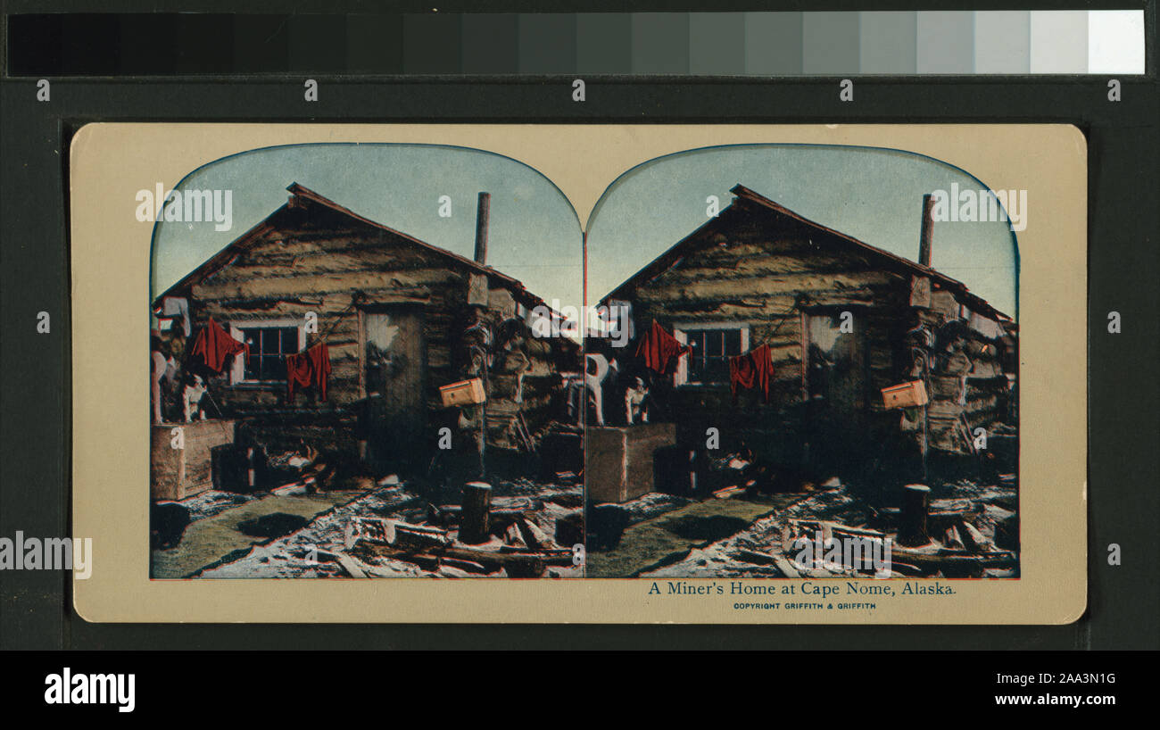 A miner's home at Cape Nome, Alaska.; A miner's home at Cape Nome ...
