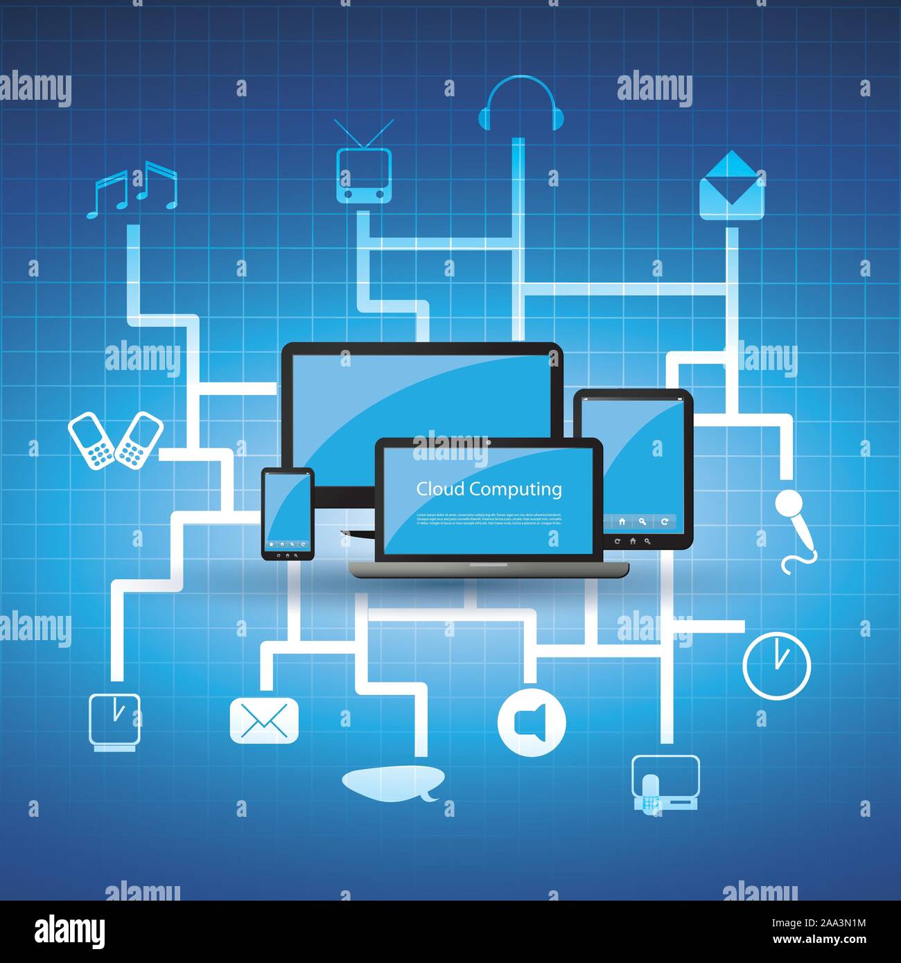 Cloud Computing Concept Vector Stock Vector Image & Art - Alamy
