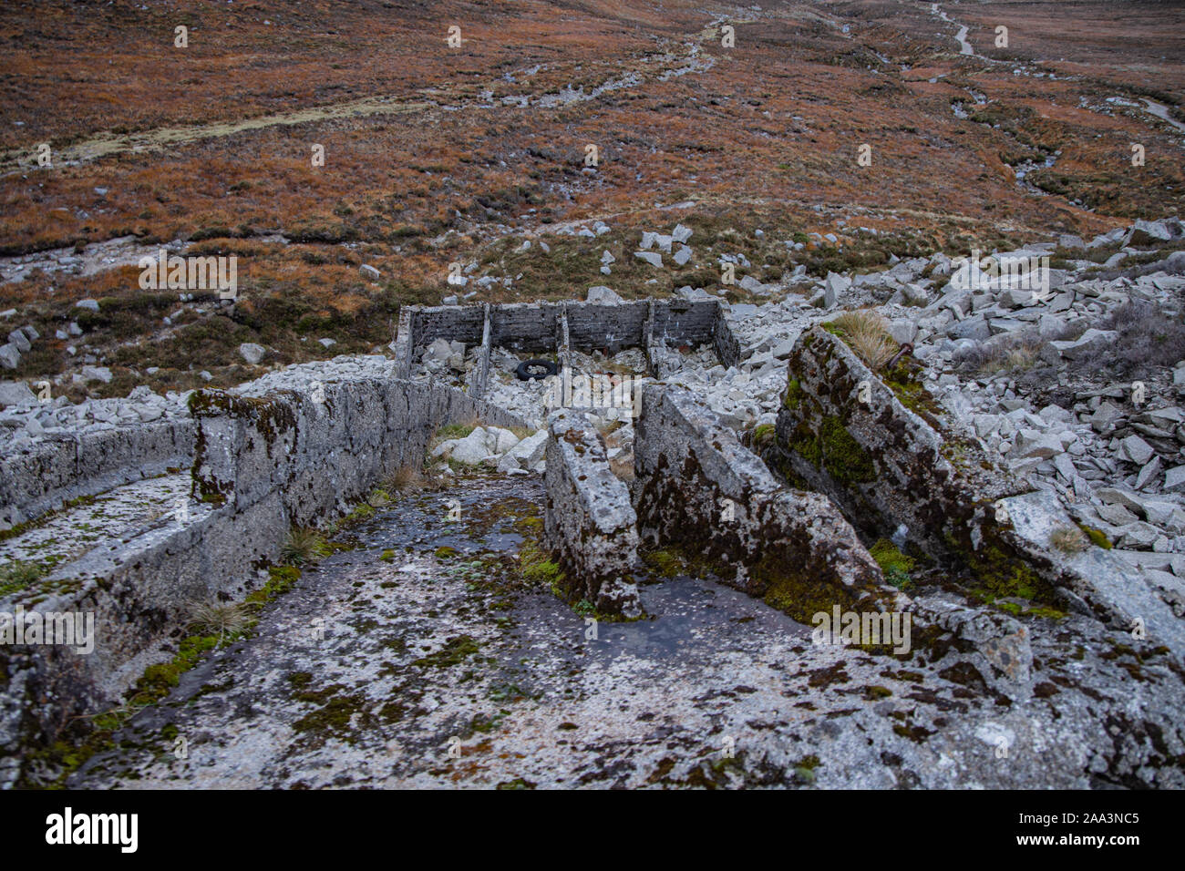 Bloody Bridge granite quarry, Mourne mountains, County Down, Northern ...