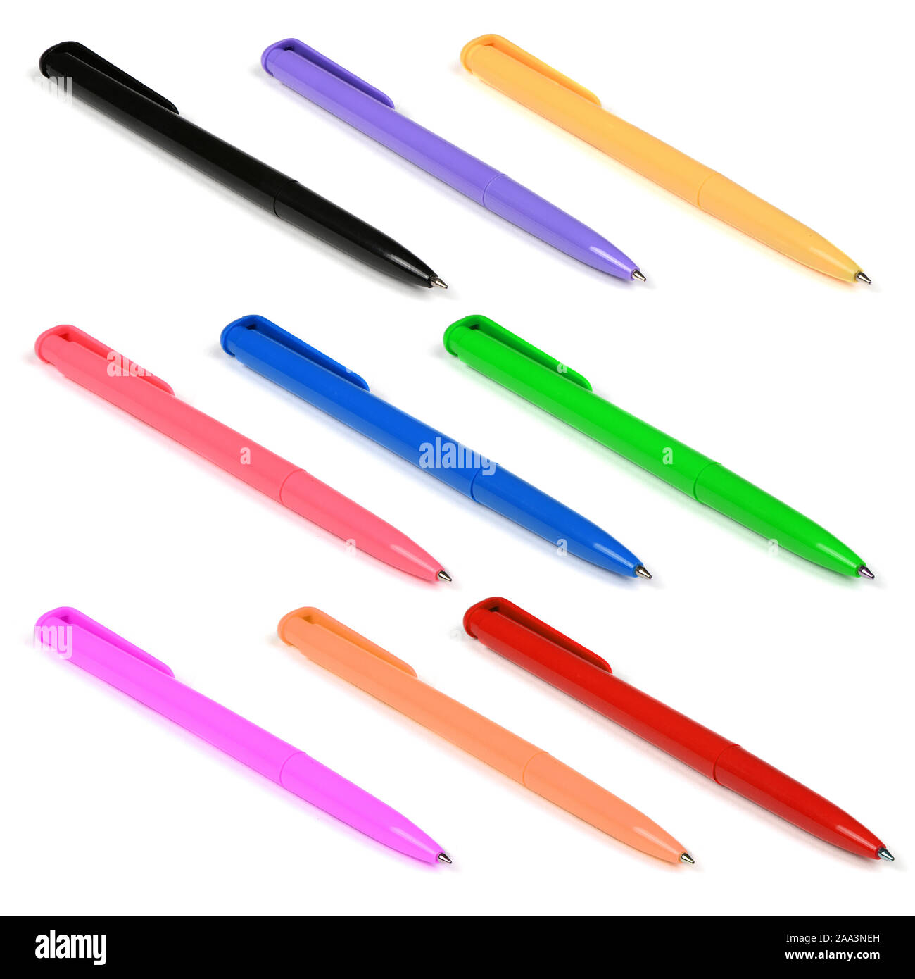 Nine ball pen isolated on white background Stock Photo - Alamy