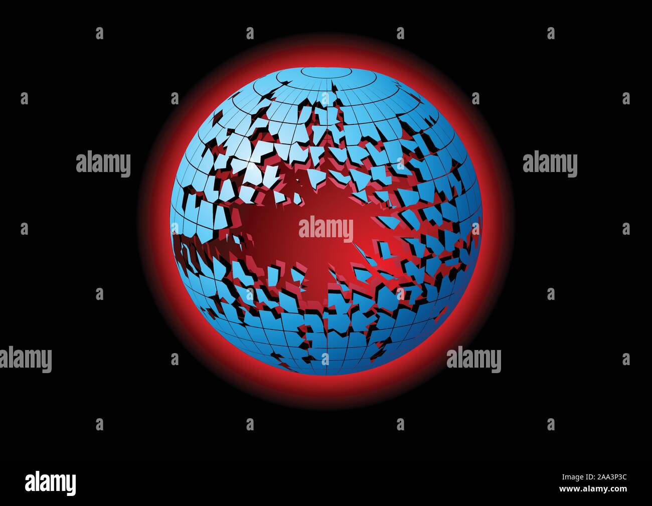 Planet earth cracked Stock Vector Images - Alamy