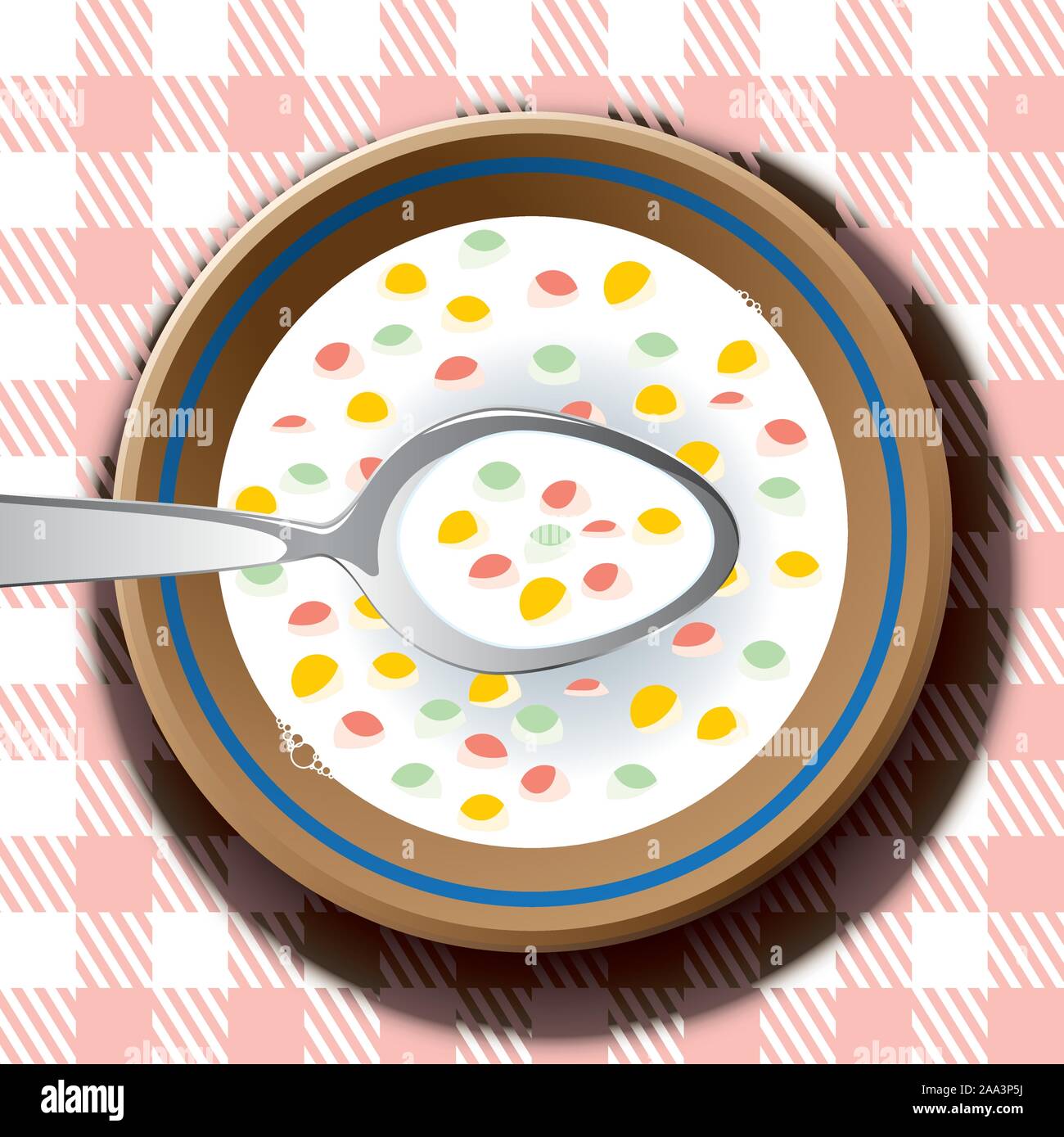Muesli and spoon Stock Vector Images - Alamy