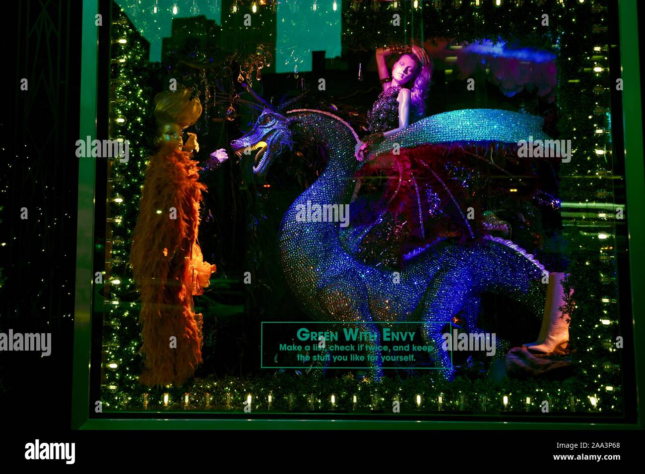 Holiday window display at Bloomingdale's at 59th Street and Lexington ...