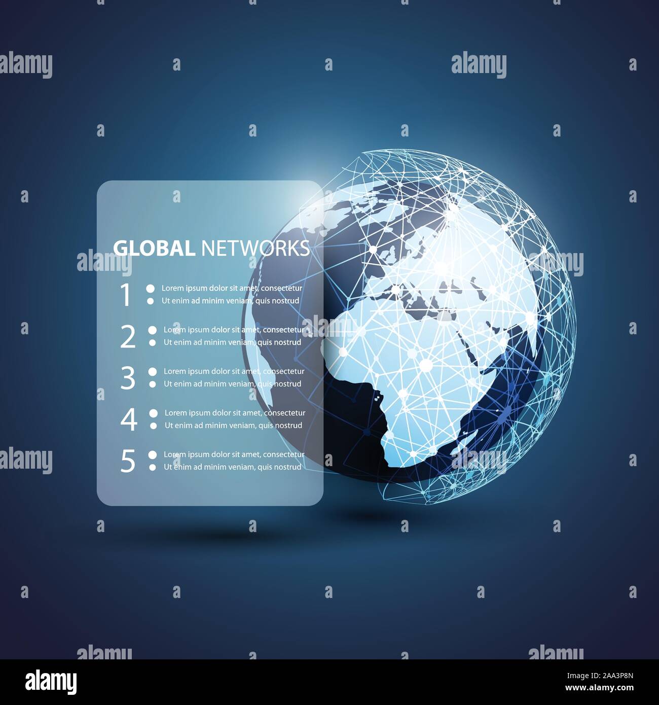 Global Networks Background or Book Cover Concept Template Creative Design with Digital Earth ...