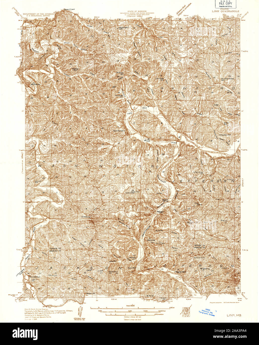 Map of linn missouri hi-res stock photography and images - Alamy