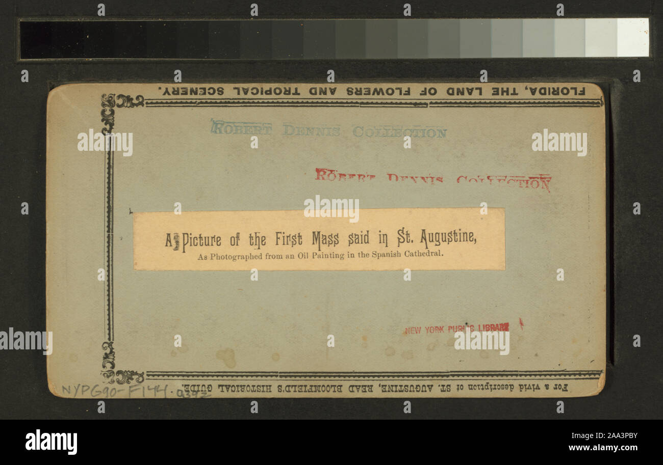 A picture of the first mass said in St. Augustine, Florida.; A picture ...