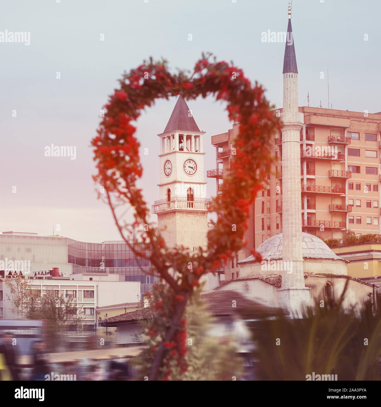 Clock tower of tirana hi-res stock photography and images - Alamy