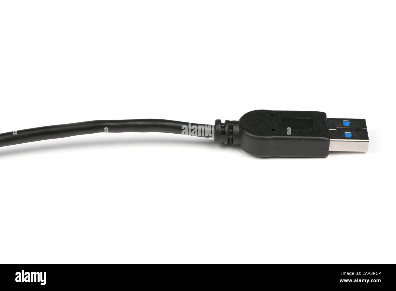 Closeup USB cable isolated on white. High resolution photo. Full depth ...